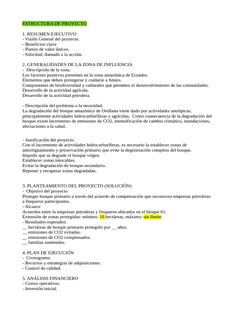 EStructura de Proyecto | PDF