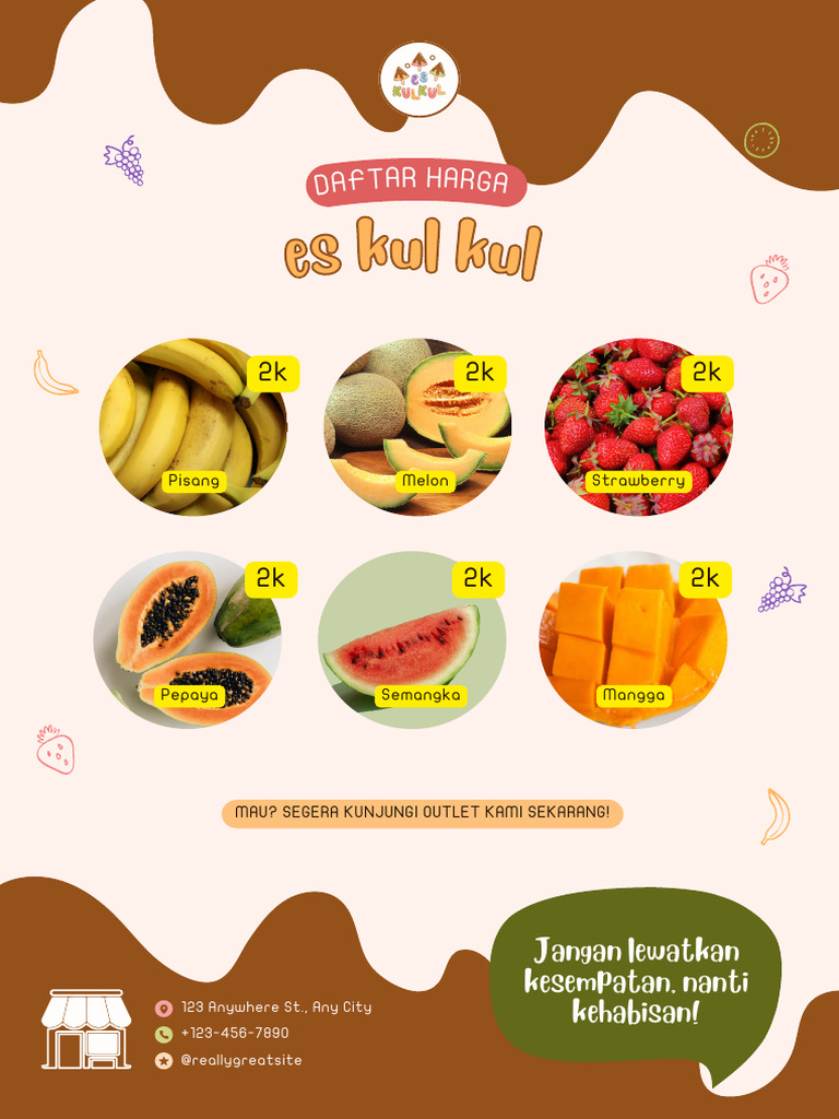 Contoh Poster Es Kul Kul | PDF