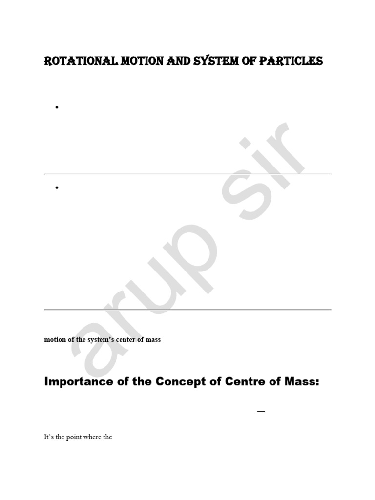 Rotational Motion Theory | PDF | Rotation Around A Fixed Axis | Torque