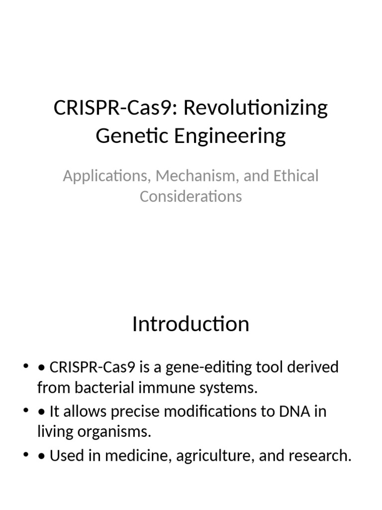 CRISPR Cas9 Presentation | PDF
