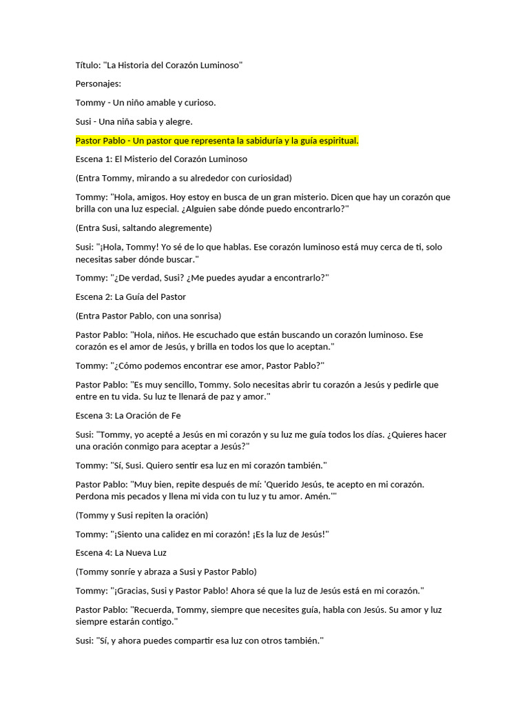 Obra de Teatro Titeres 6624 | PDF | Amor | Oración