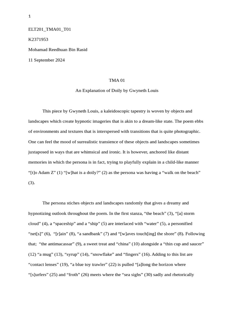 BA in English Language and Literature | PDF