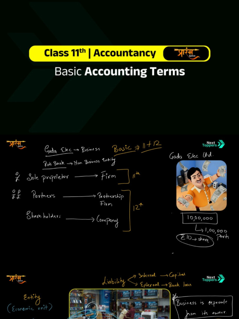 Basic Accounting Terms - L3 | PDF