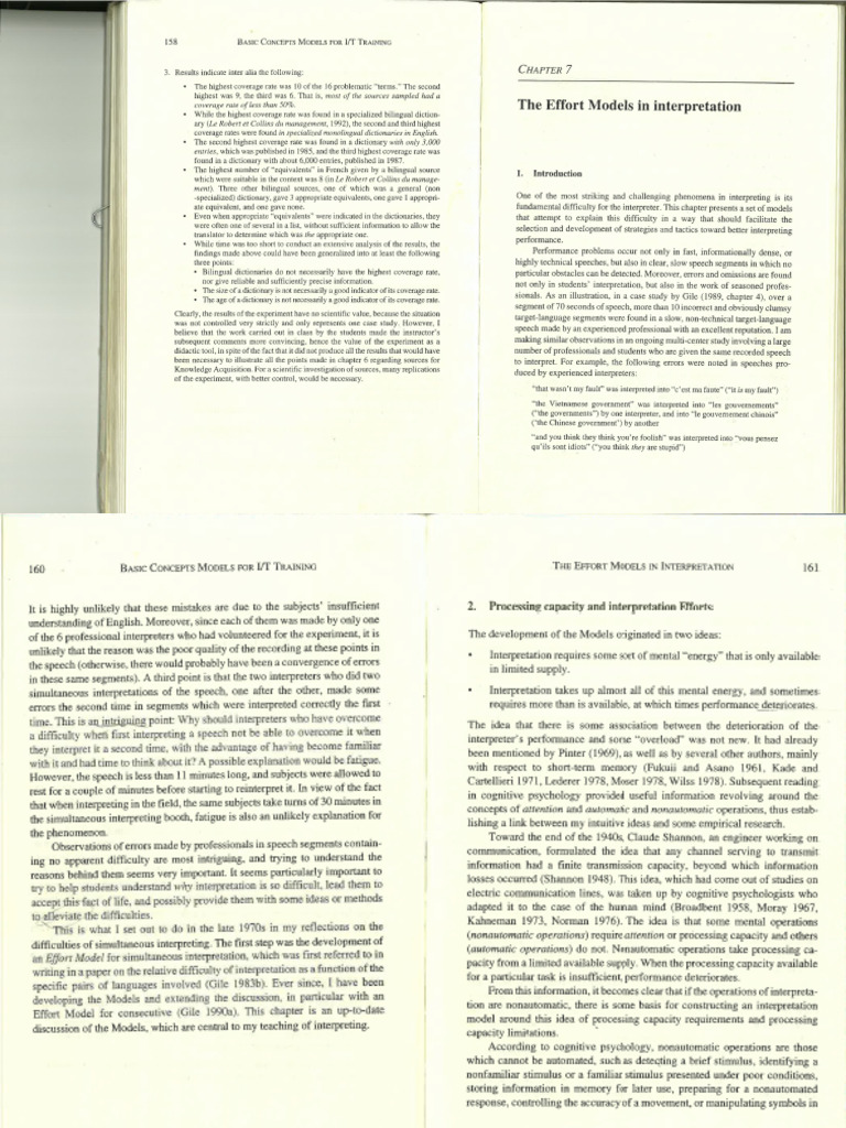 Gile Efforts Model | PDF