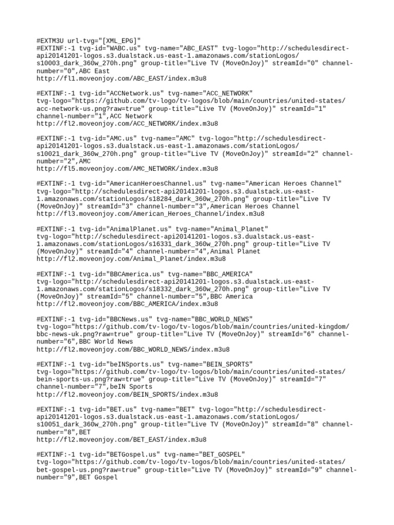M3u Formatted - Dat | PDF | Cable Television | Entertainment Companies ...