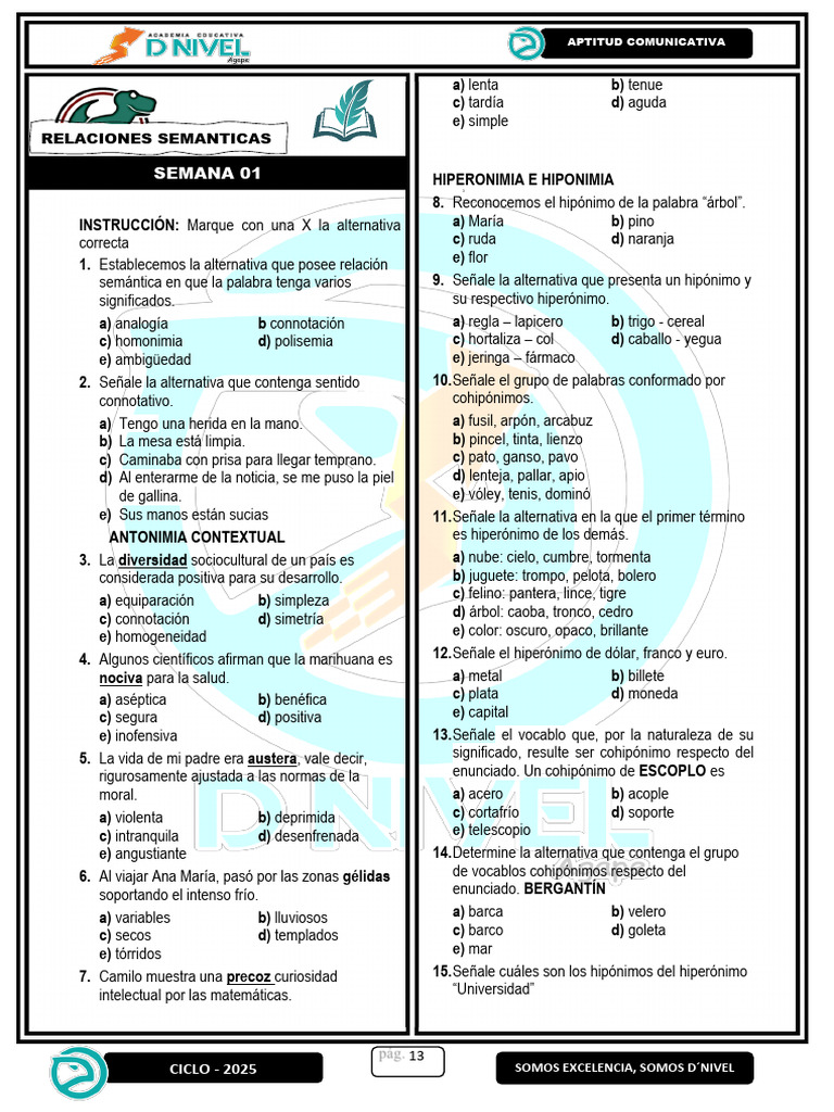 Aptitud Comunicativa - Areas A, B y C Int. 2025 - Practico | PDF