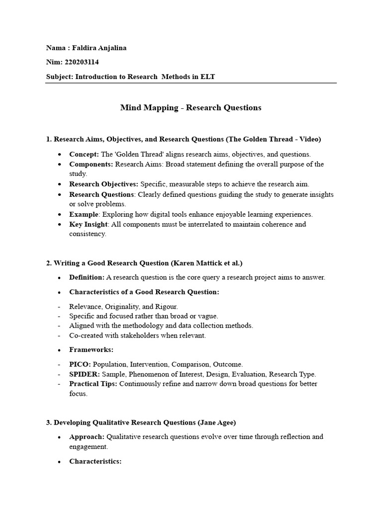Crafting Effective Research Questions | PDF | Qualitative Research ...