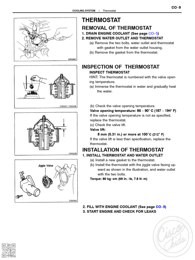 Thermostat Installation and Inspection Guide | PDF