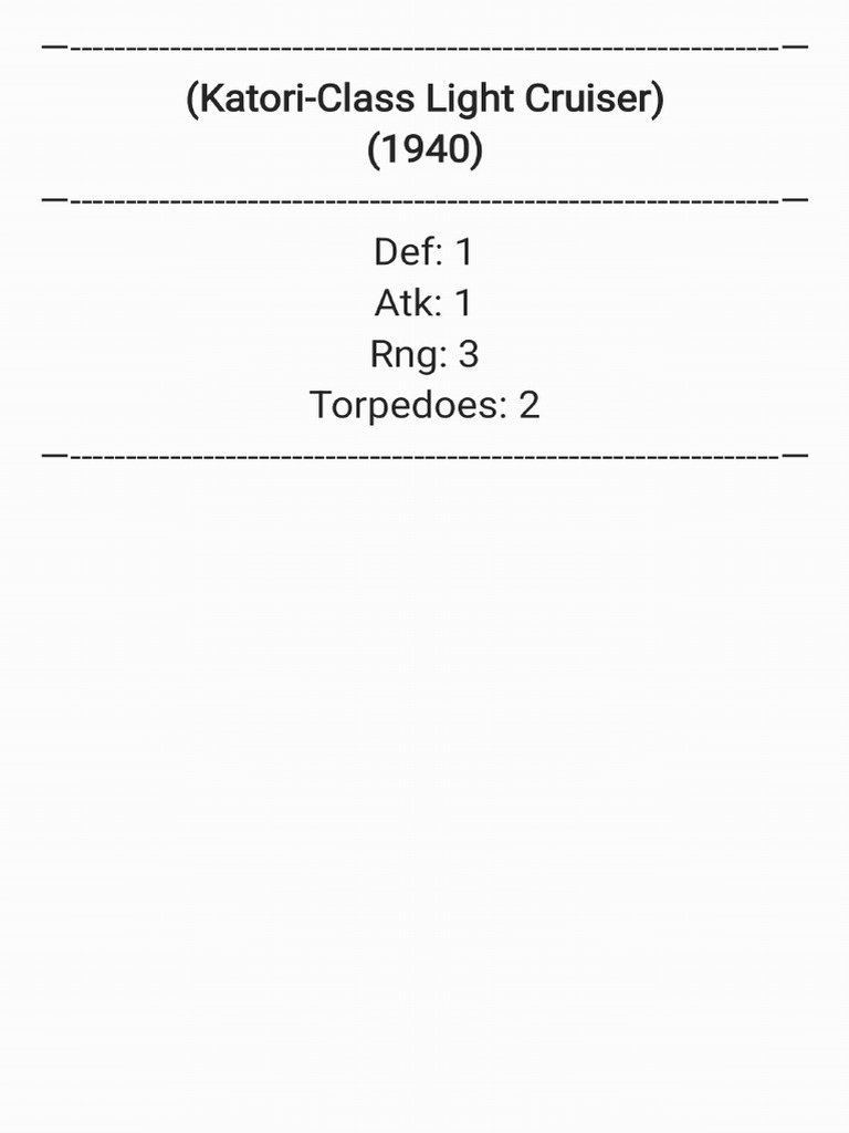 Katori-Class Light Cruiser | PDF