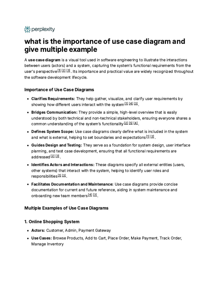 Importance of Use Case Diagrams | PDF | Use Case | Computing