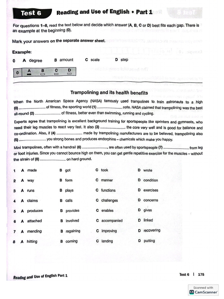 Test 6 - First Trainer | PDF
