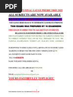 Phy Pp1 Kcse 2025 Top Prediction Cycles | PDF | Force | Sphere