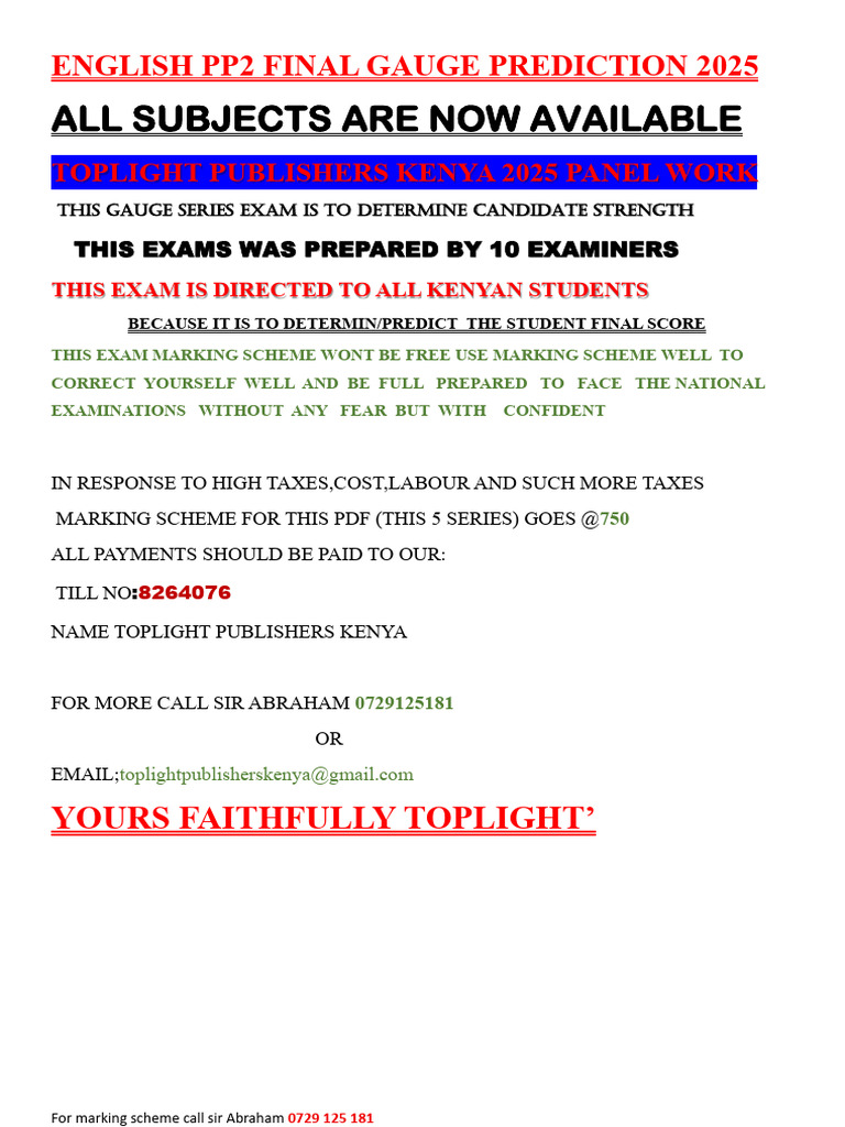 English Pp2 Final Gauge Prediction 2025 | PDF | Labour Economics | Human Capital