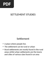 Geography Revision Rural Urban Settlements Grade 12 Notes Prep and Exam ...