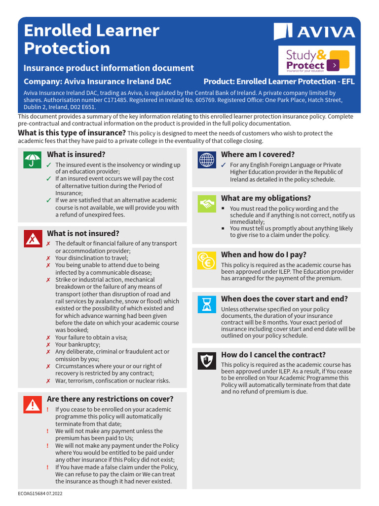 Learner Protection ILEP IPID | PDF | Insurance | Business Law