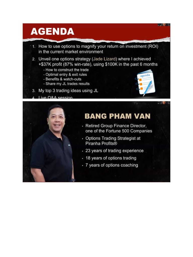 Bang Van Pham Options Webinar | PDF
