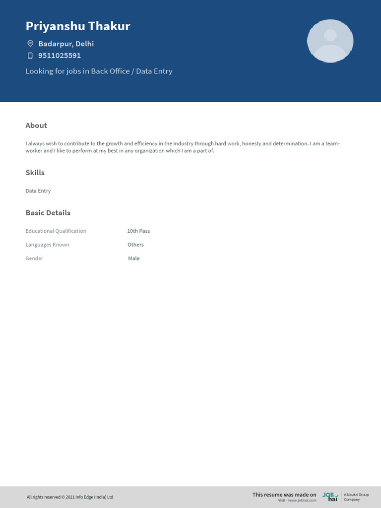 Priyanshu Thakur CV | PDF