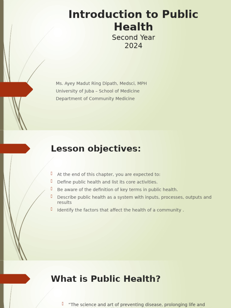 Introduction to Public Health Concepts | PDF | Public Health ...