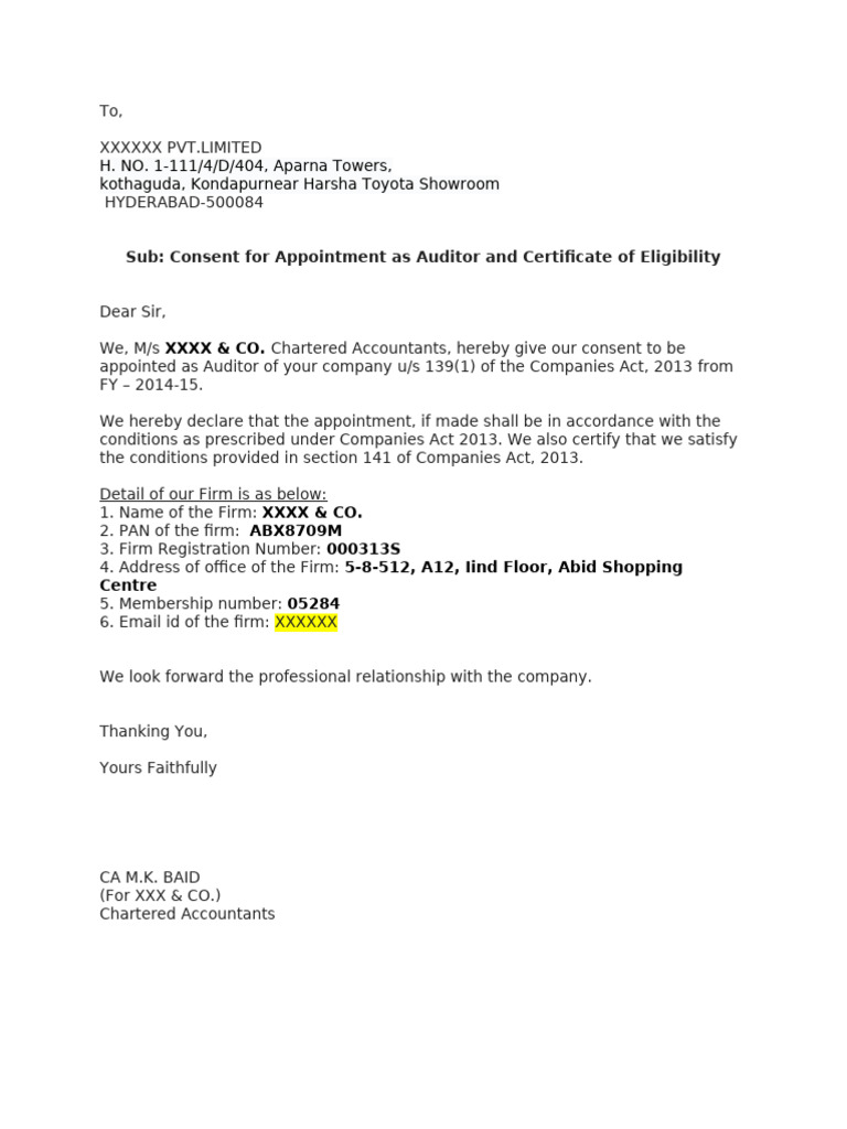 Consent Letter by Auditor Adt 1 Attachment | PDF