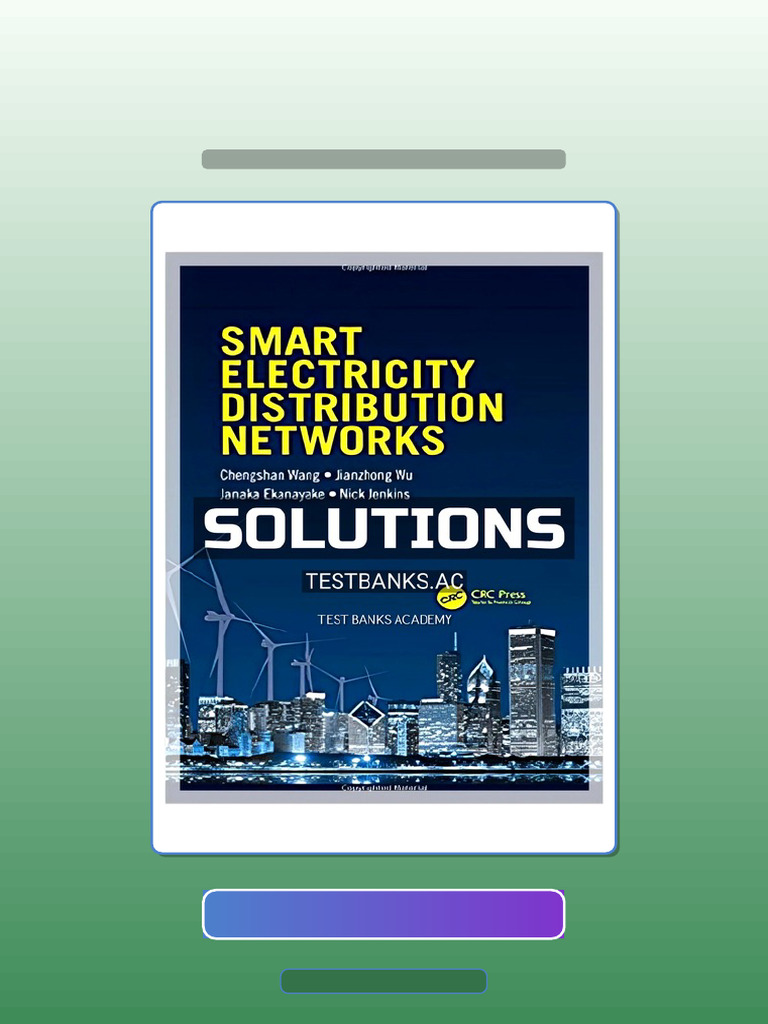 Solutions Manual For Smart Electricity Distribution Networks 1st ...