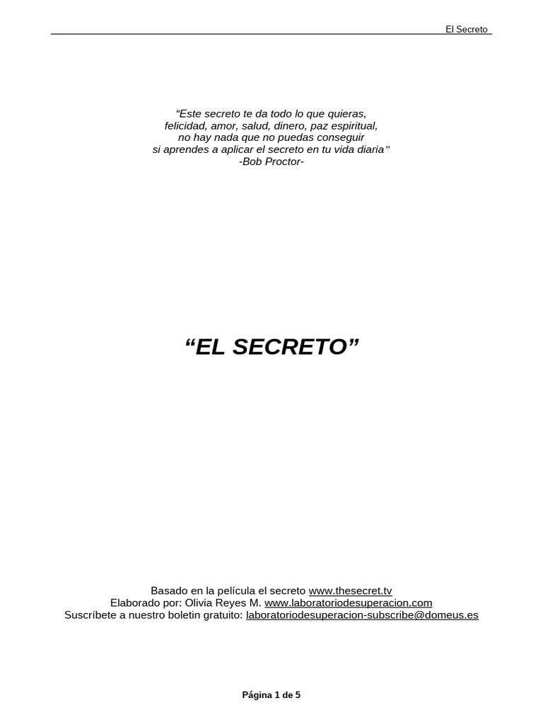 La Ley de la Atracción según Bob Proctor | PDF | Amor | Sicología