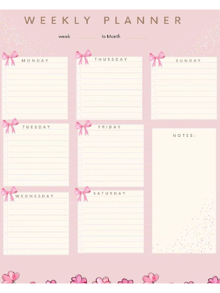 Daily Planner, Rosita Bonito, Pinky Minimalista | PDF