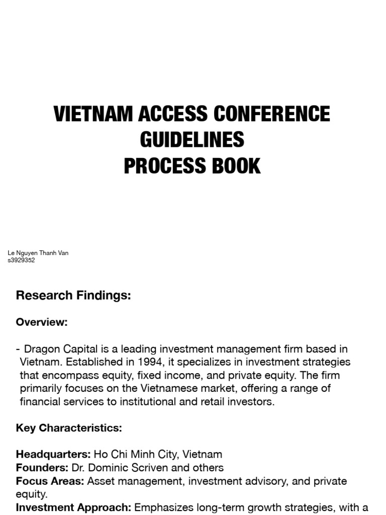 s3929352 LeNguyenThanhVan Processbook | PDF | Investing | Vietnam