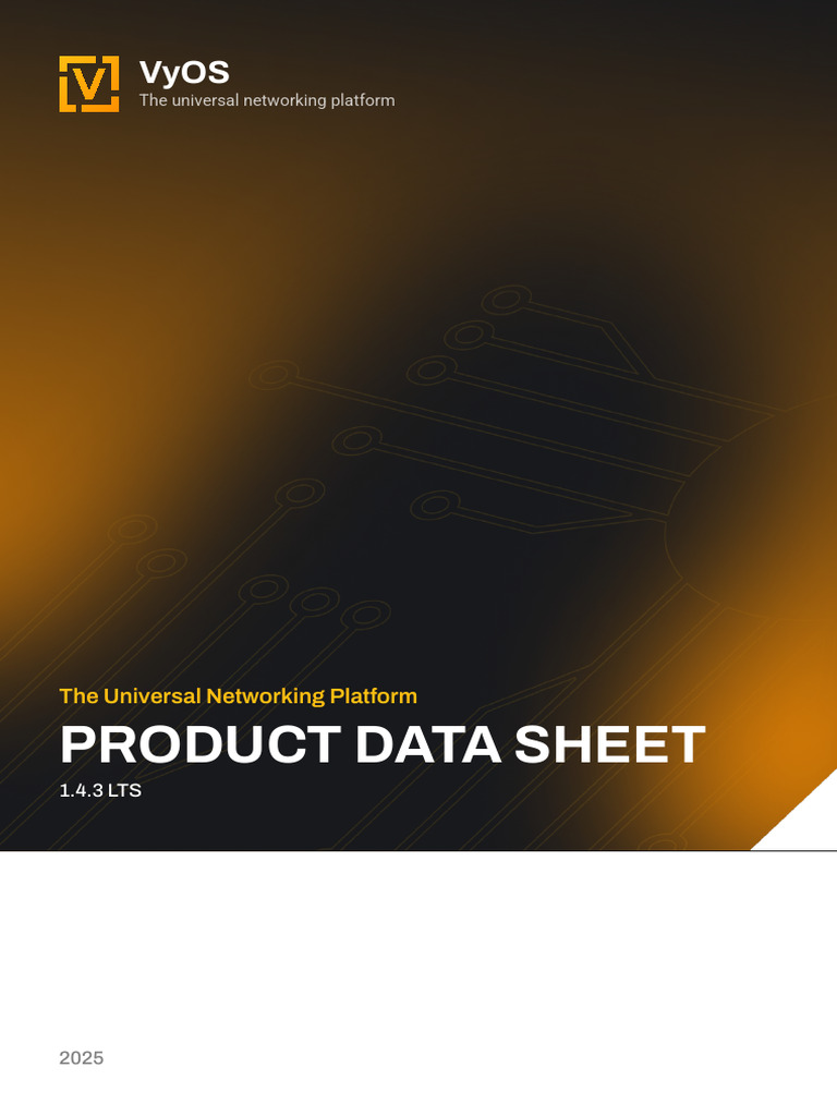 Vyos Datasheet 1 4 3lts | PDF | Ip Address | Cloud Computing