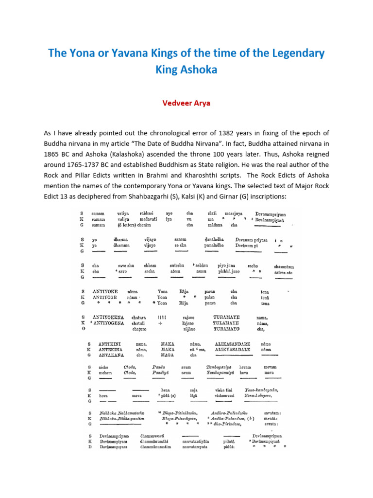 Yavana Kings in Ashoka's Era | PDF | Ashoka