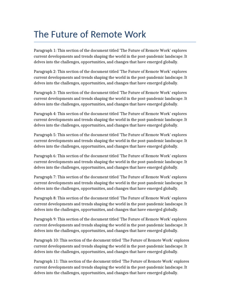 The Future of Remote Work | PDF | Earth Sciences | Landscape