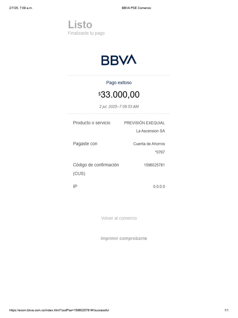 BBVA PSE Comercio Ascencion 0702 | PDF