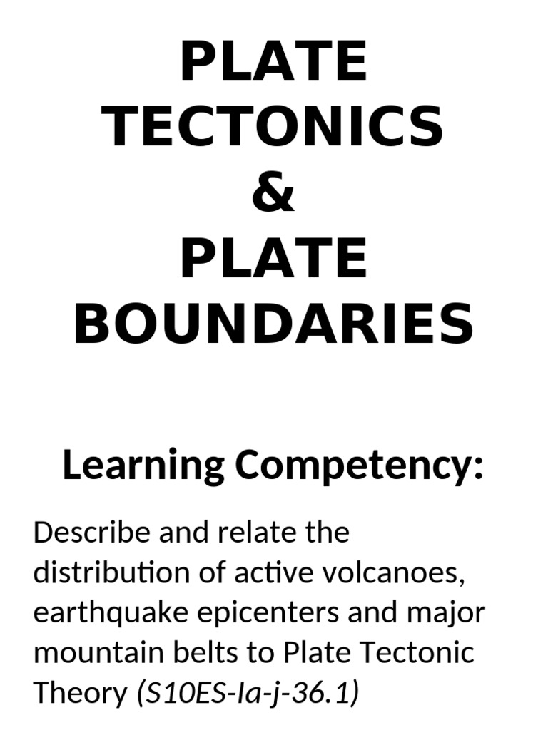 Lesson 3 4 Plate Tectonics and Plate Boundaries | PDF | Plate Tectonics ...