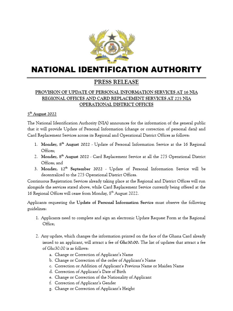 Provision of Update 1 | PDF | Birth Certificate | Identity Document