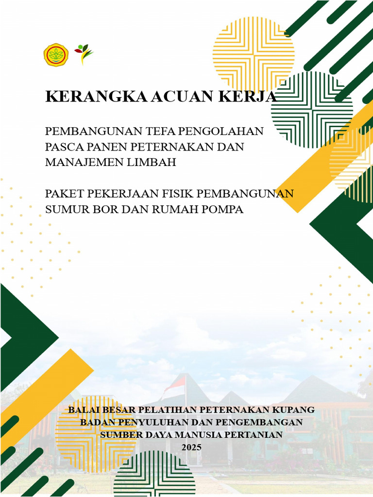 KAKPekerjaan Pembangunan Sumur Bor Dan Rumah Pompa | PDF