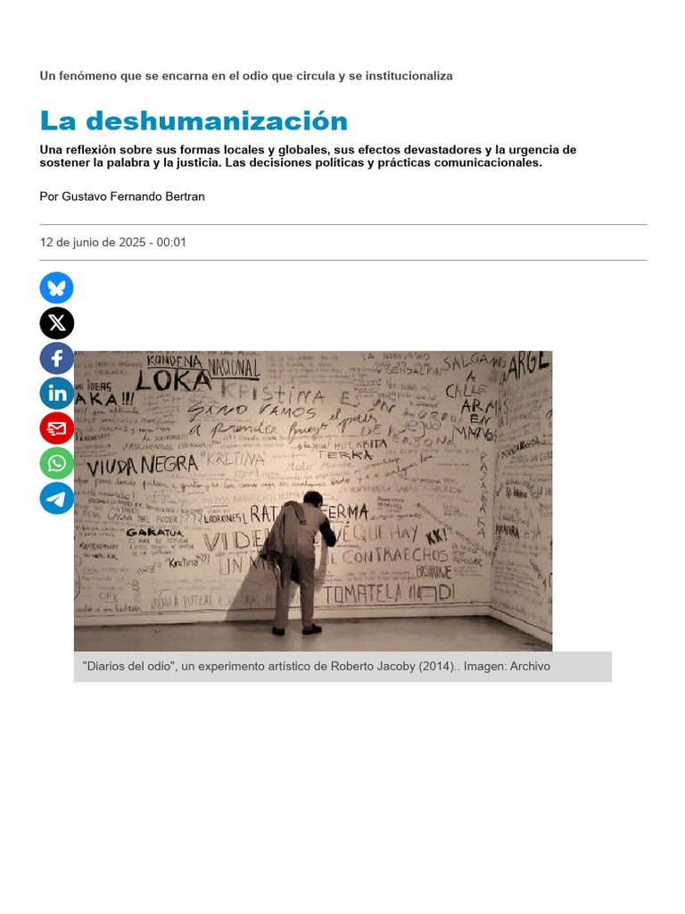 Deshumanización: Efectos y Urgencia Social | PDF | Franja de Gaza ...