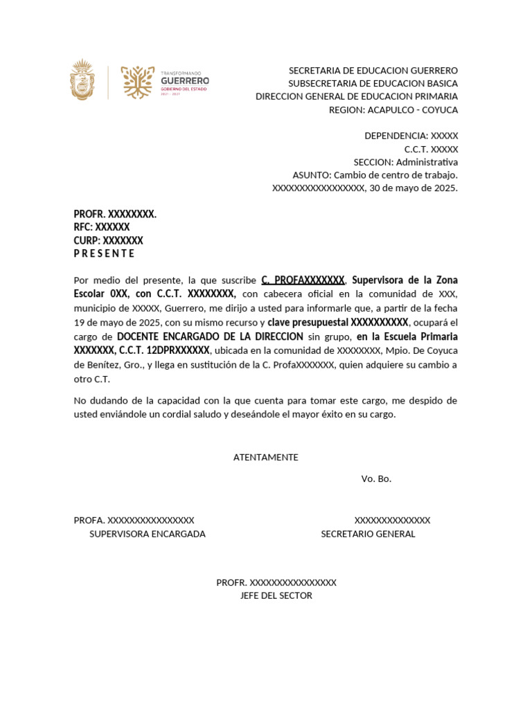 Oficio de Comision Director | PDF