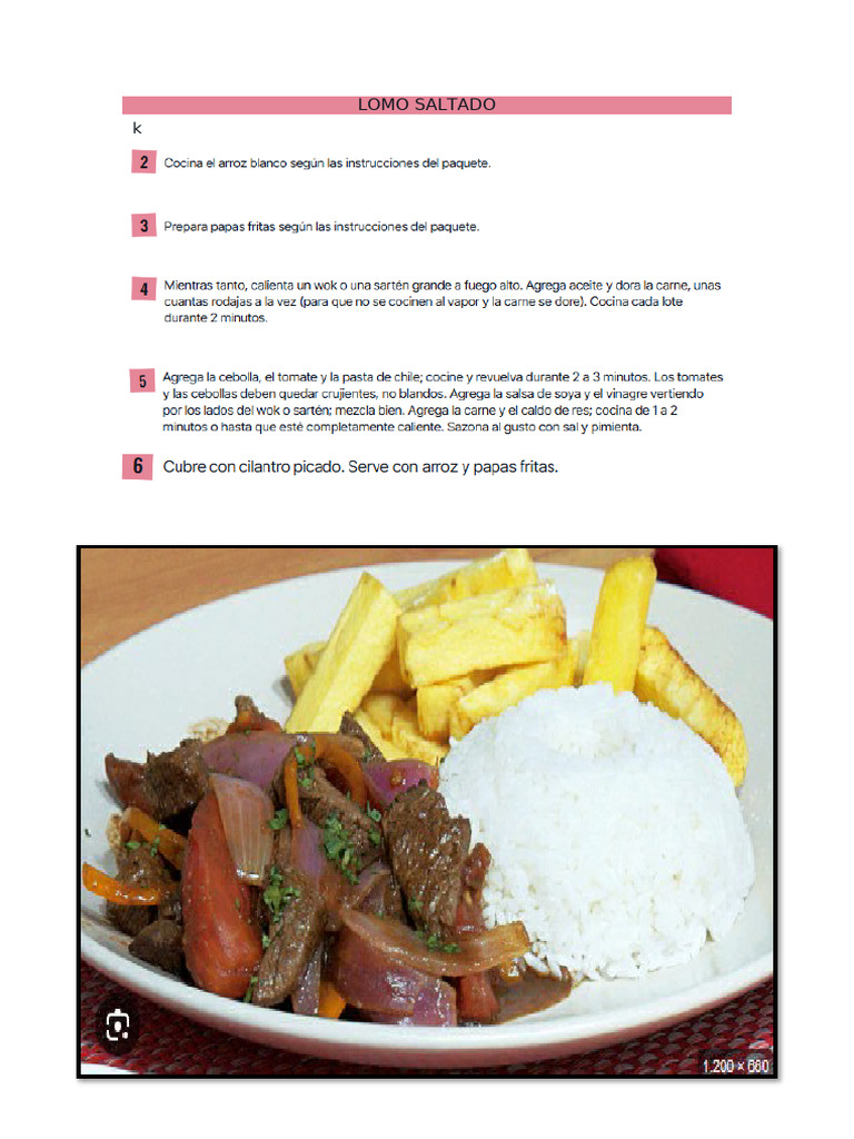 Lomo Saltado | PDF