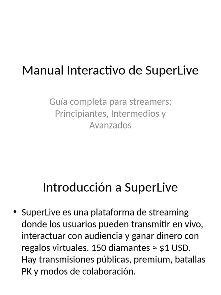 Manual Interactivo SuperLive | PDF