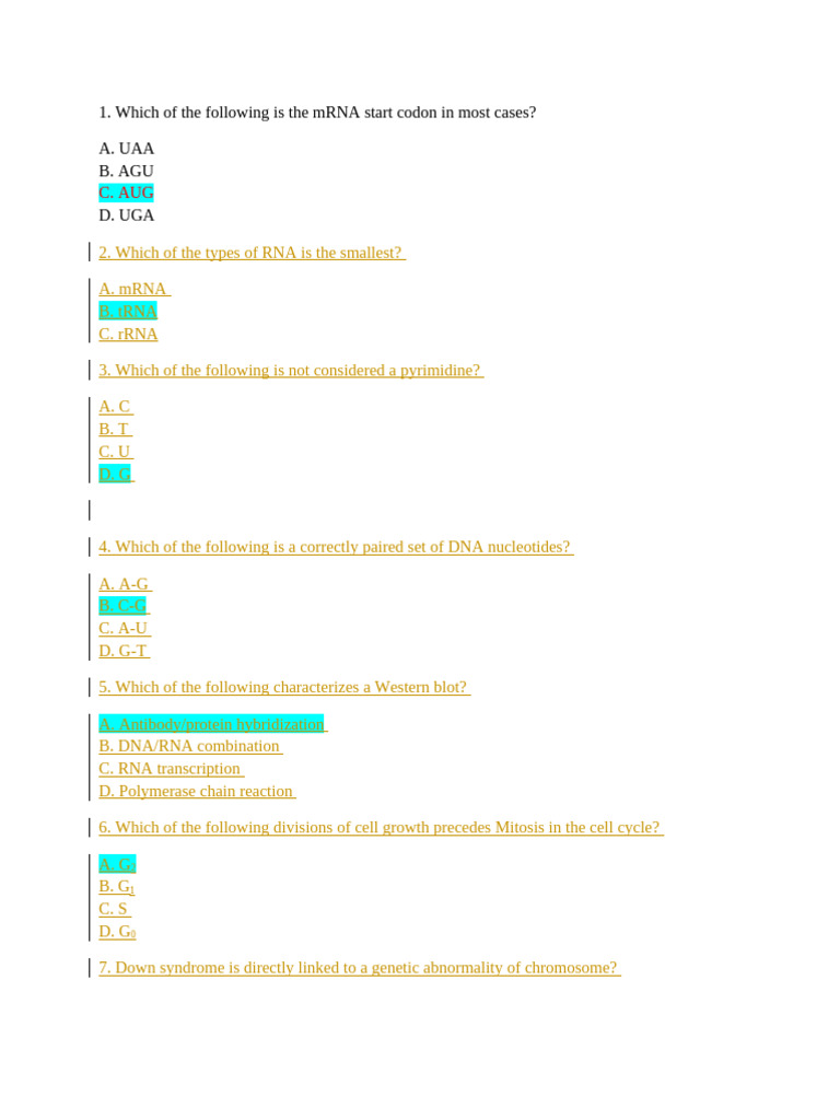 Medical School Test Question' | PDF | Coronary Circulation | Atoms