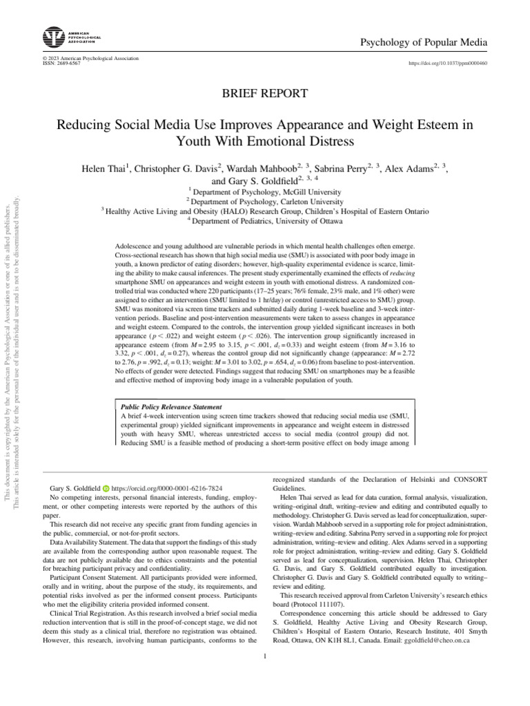 Young Adults Age Article | PDF | Self Esteem | Psychology