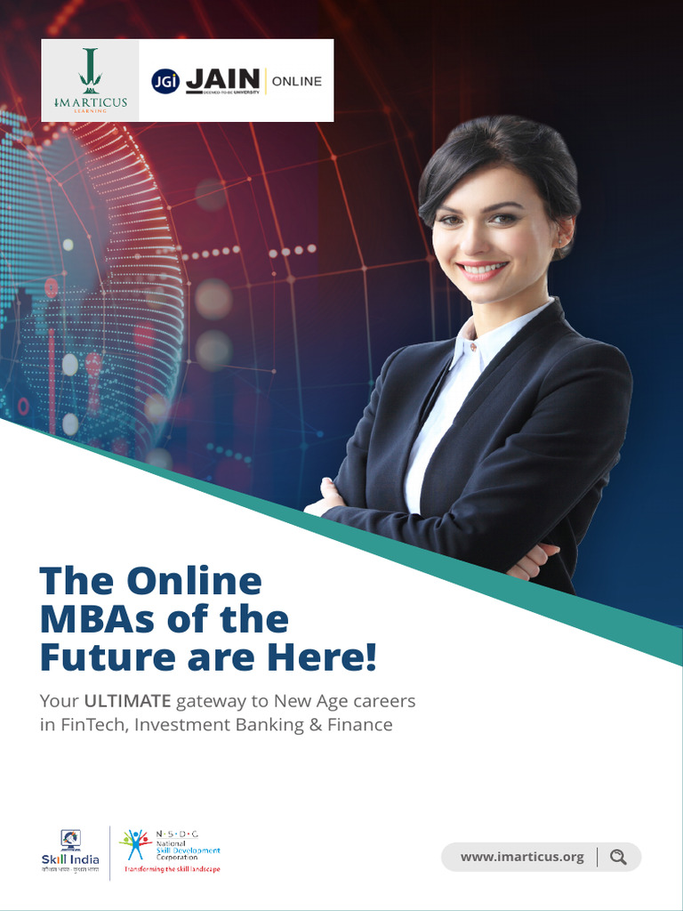 Jain MBA Common Brochure | PDF | Master Of Business Administration | Financial Analyst