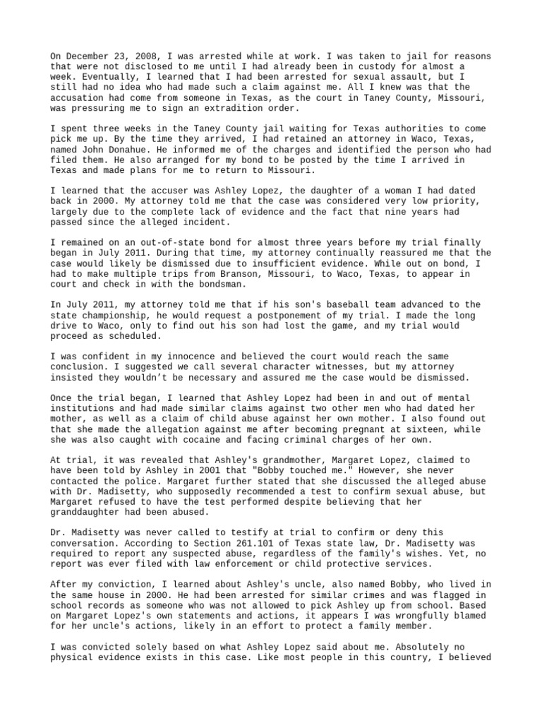 Bobby Buckner's Wrongful Conviction Story | PDF | Prosecutor | Misconduct