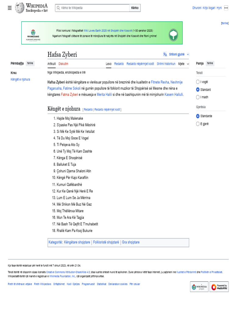 Hafsa Zyberi - Wikipedia | PDF