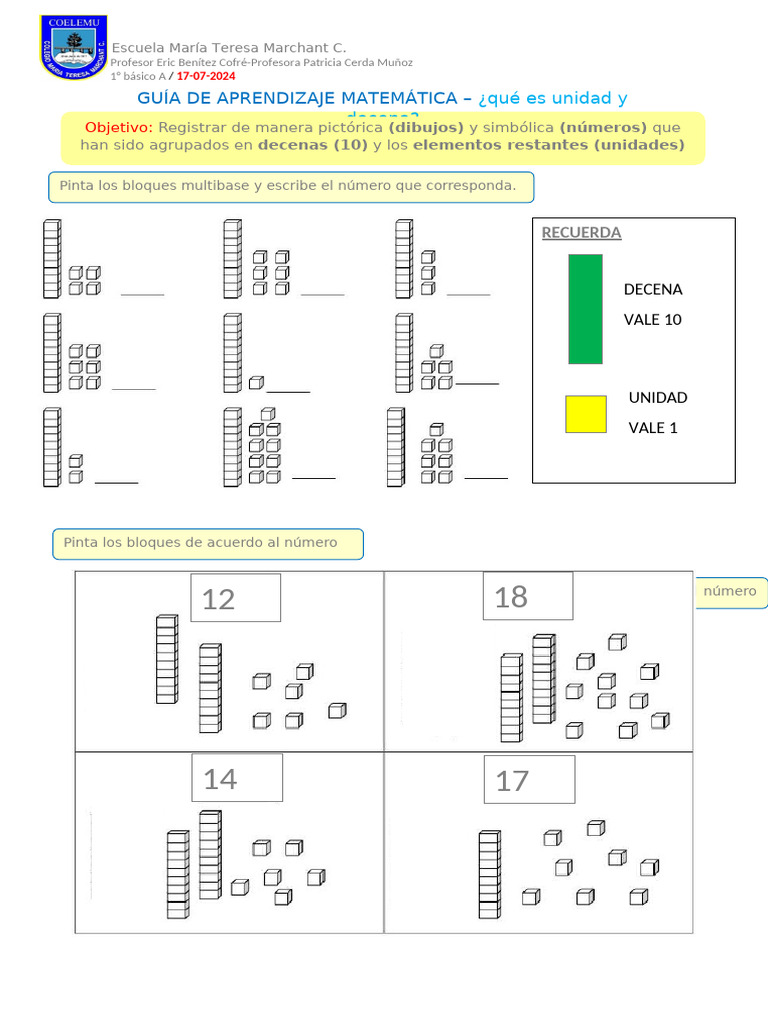 Contar y Registrar Unidades y Decenas | PDF