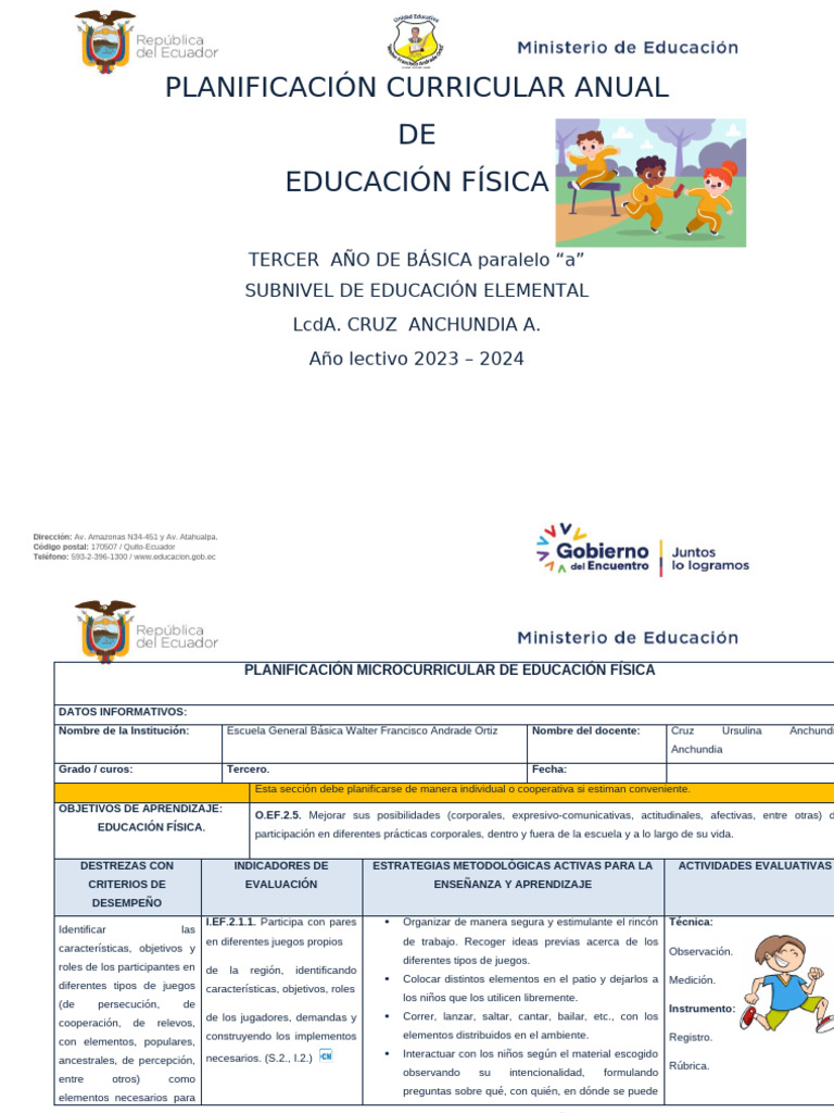 3ro - Micro - Ed. Fisica - Pud | PDF | Aprendizaje