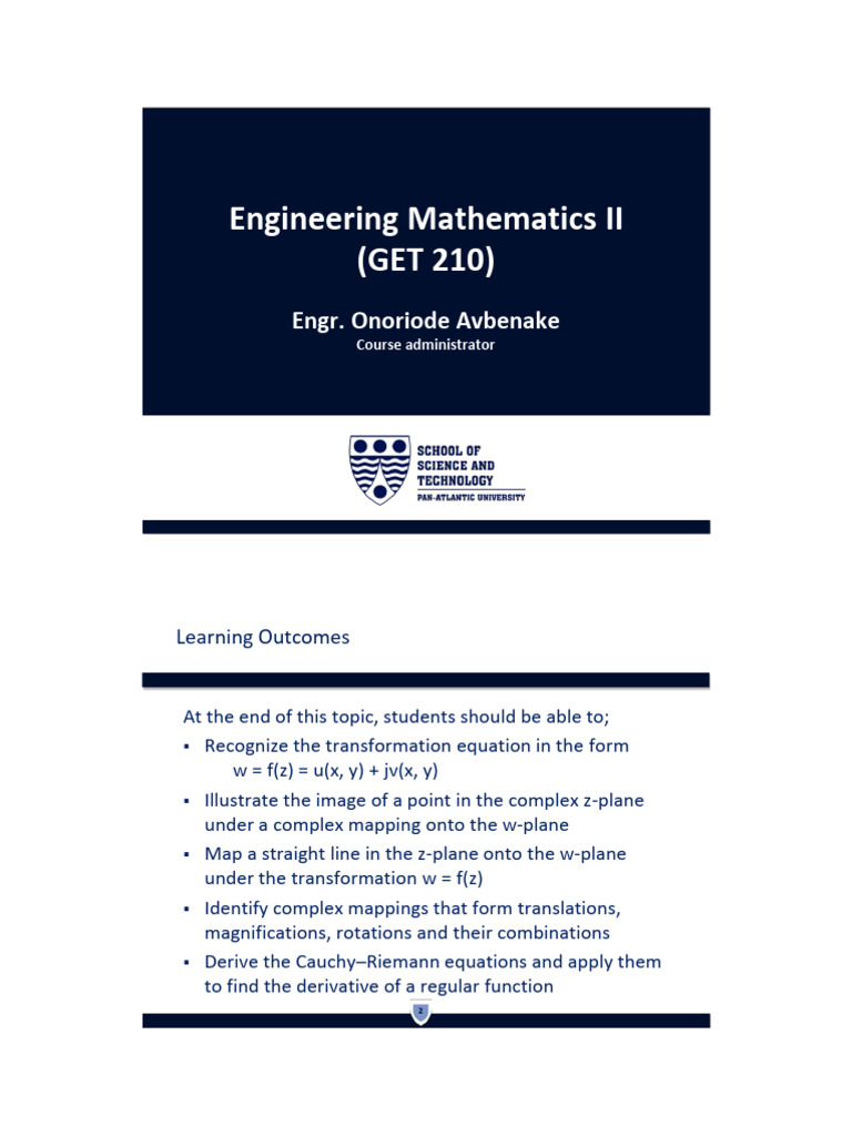 Analytical Functions of Complex Variable (Part I) | PDF | Function (Mathematics) | Complex Analysis