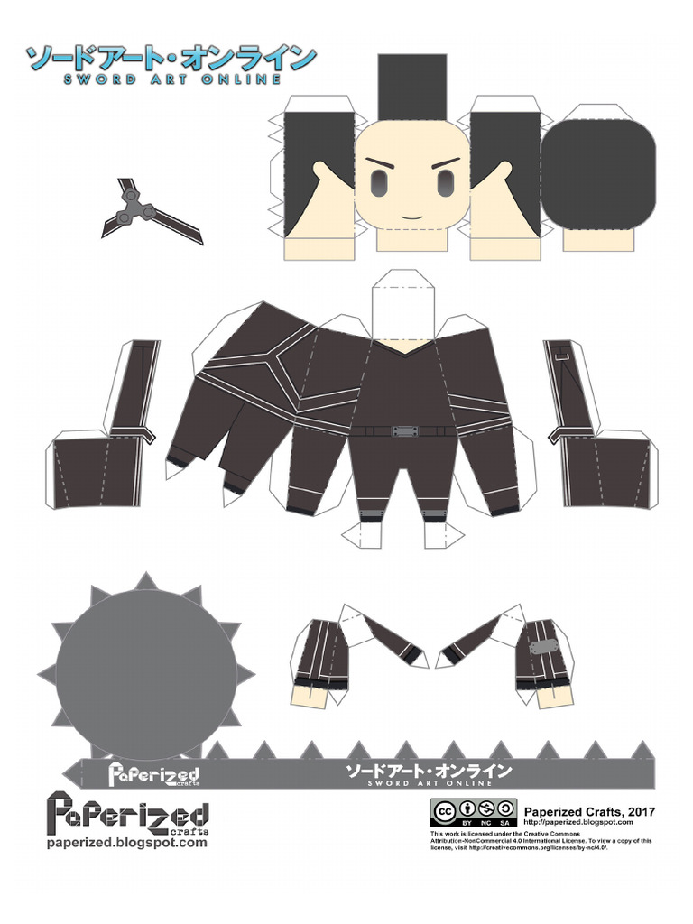Sword Art Online - Kirito Papercraft | PDF