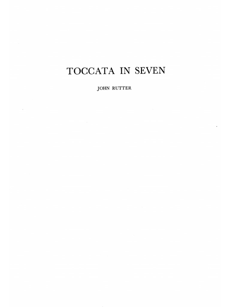 Rutter Toccata in Seven Compress | PDF