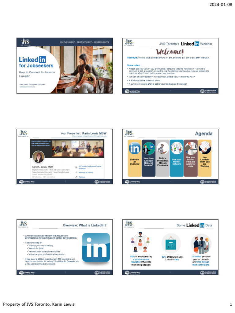 LinkedIn Webinar Notes 2024 | PDF | Linked In | Résumé