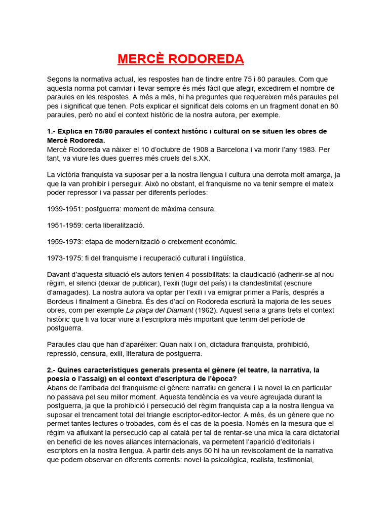 Mercè Rodoreda | PDF